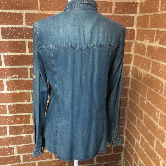 cloth & stone | Tops | Cloth Stone Denim Shirt | Poshmark